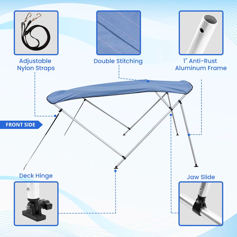 Buy 3 Bow Bimini Top for Boat at Best Price | Covers & All AU