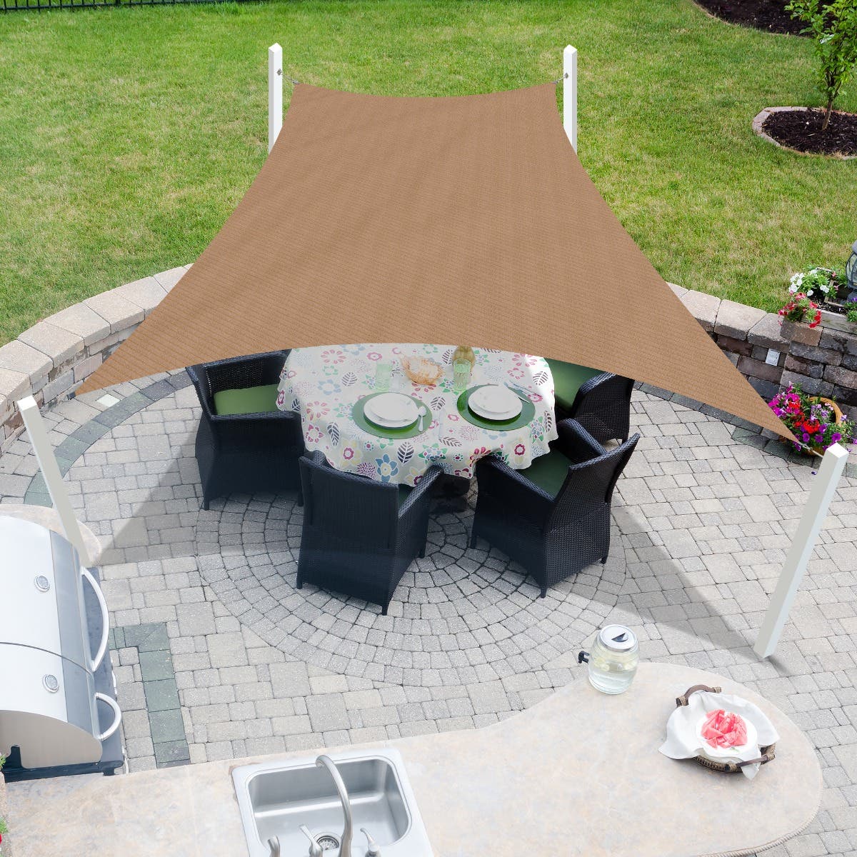 Custom 4-Sided Sun Shade Sails | Covers & All AU