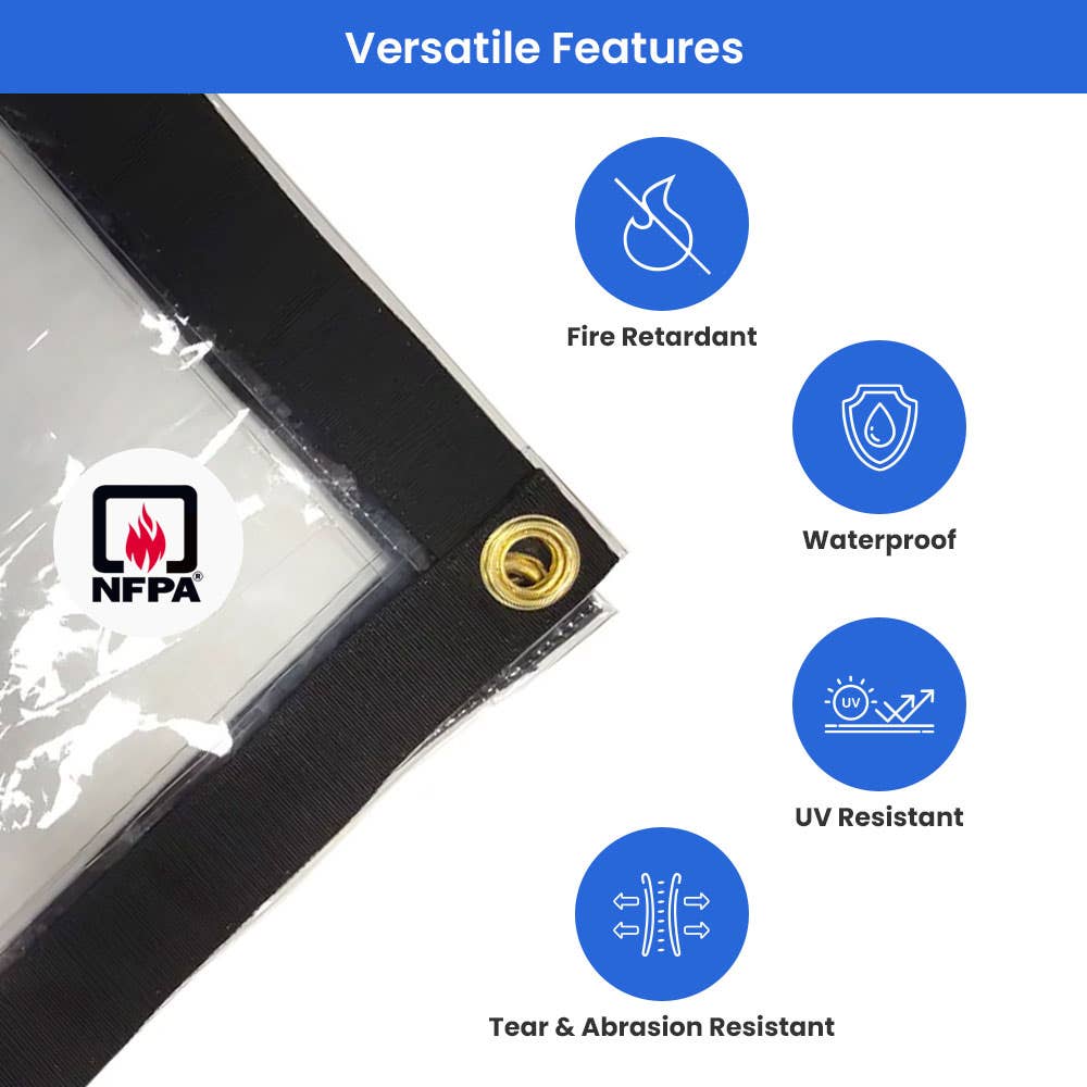 Fire Retardant Clear Vinyl Tarps | Covers & All AU